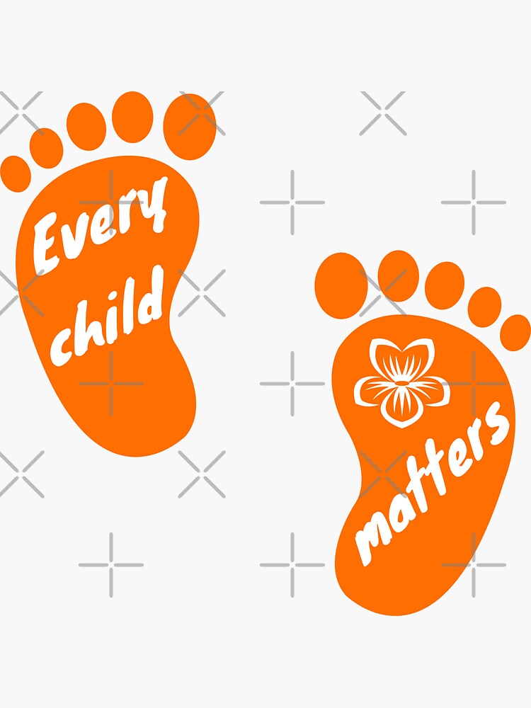 "Every Child Matters Footprint Canada" Sticker by Design-Maniya | Redbubble