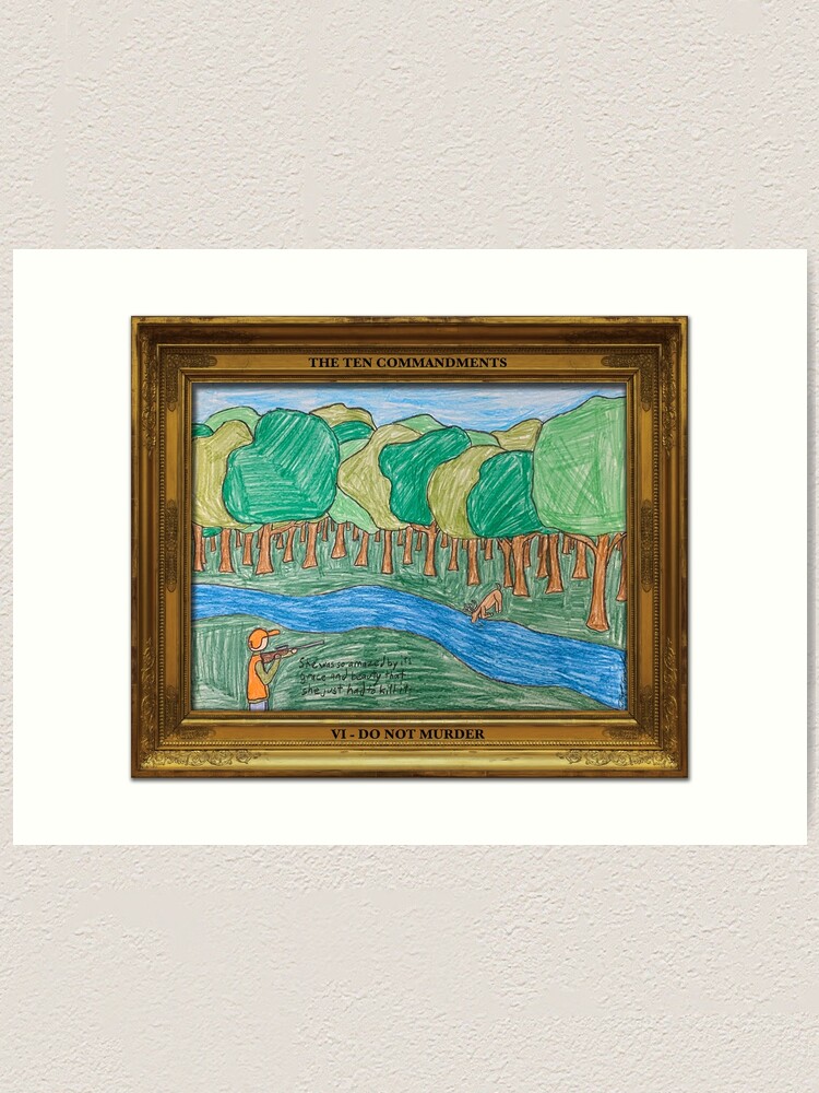 "10 Commandments: (VI) DO NOT MURDER" Art Print by SAMGordonART | Redbubble