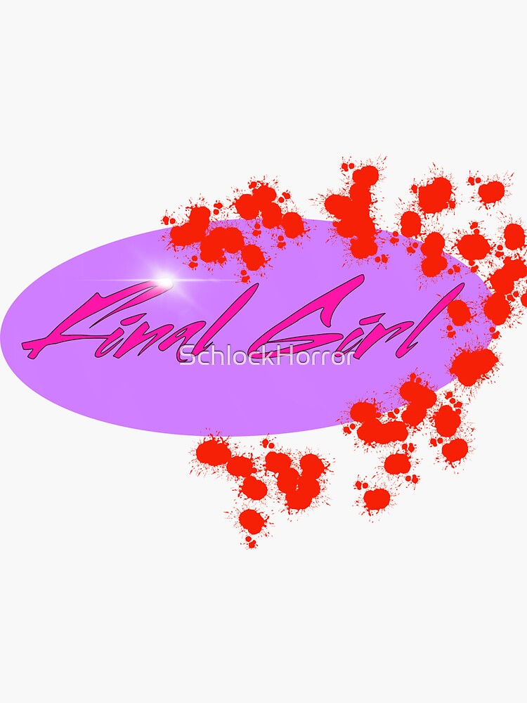 "Final Girl 80s" Sticker for Sale by SchlockHorror | Redbubble