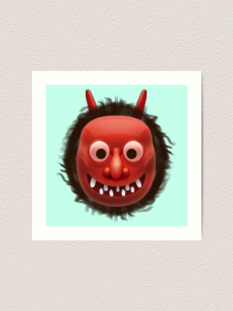 "Japanese Ogre Emoji" Art Print for Sale by KHavens | Redbubble