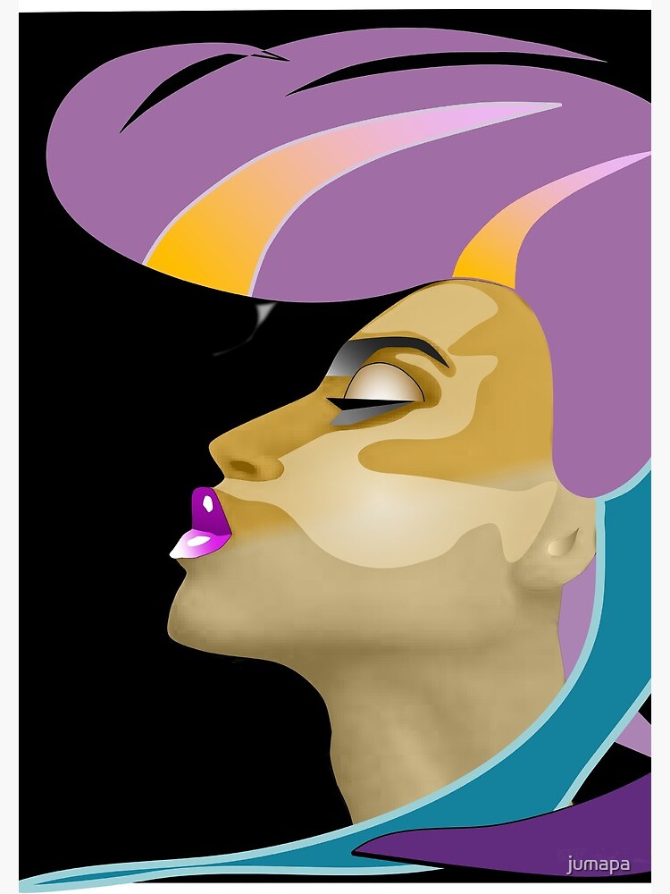 "extravagant pose of a woman's face in profile" Spiral Notebook by ...