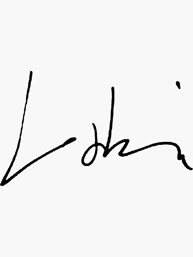 "Loki Signature (black & green)" Sticker for Sale by witchhallows ...