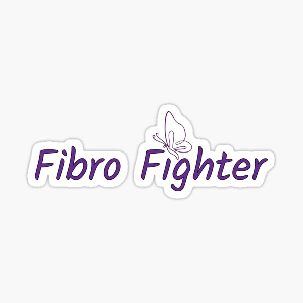 "Fibro Fighter with butterfly" Sticker for Sale by urbanspoonie | Redbubble