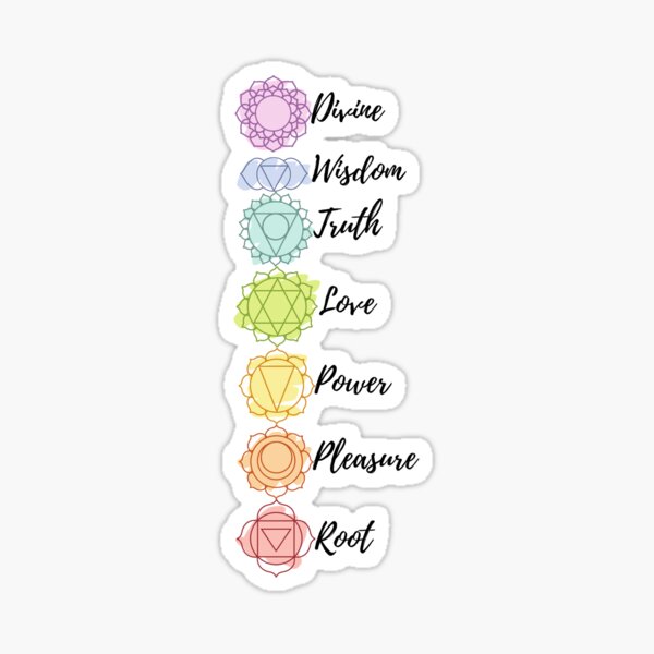"chakras are awesome " Sticker for Sale by andriapetrick | Redbubble