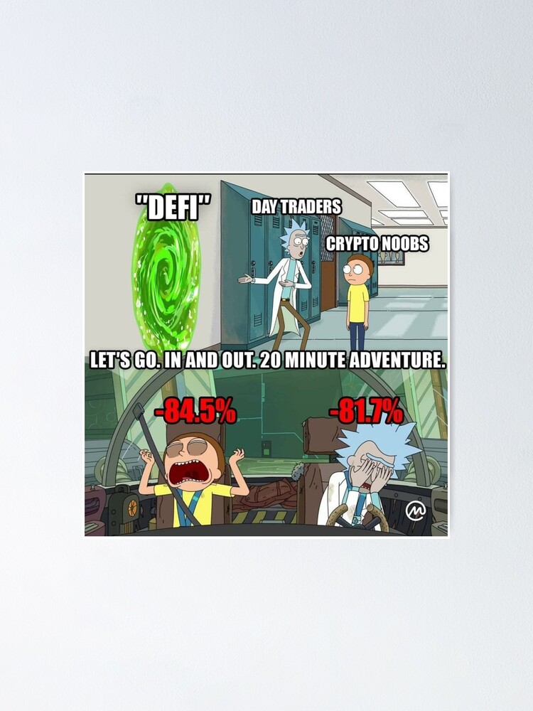 "DeFi DayTrader Meme" Poster by LittleTreasure | Redbubble