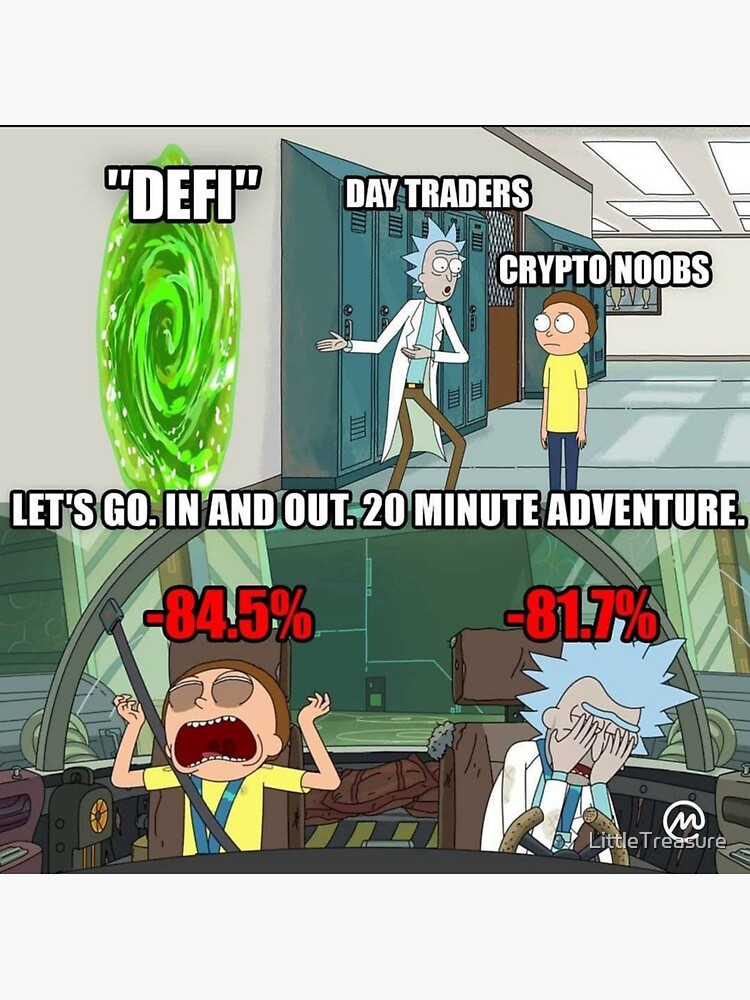 "DeFi DayTrader Meme" Sticker for Sale by LittleTreasure | Redbubble