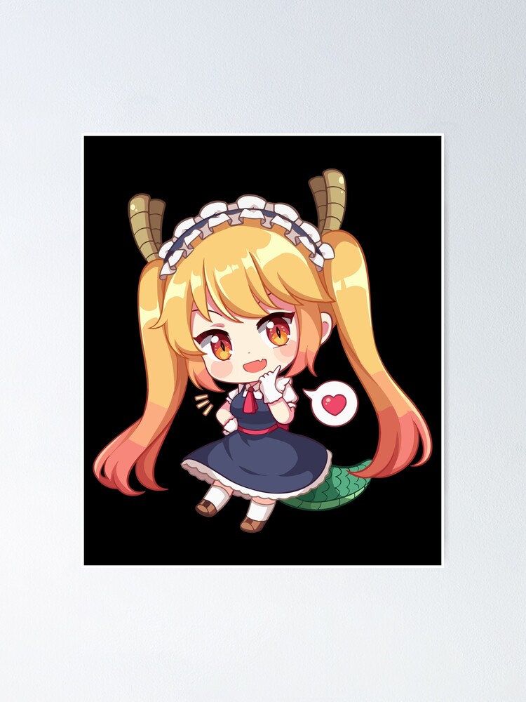 "Tohru Kobayashi Chibi Maid Dragon" Poster for Sale by Nerd189 | Redbubble