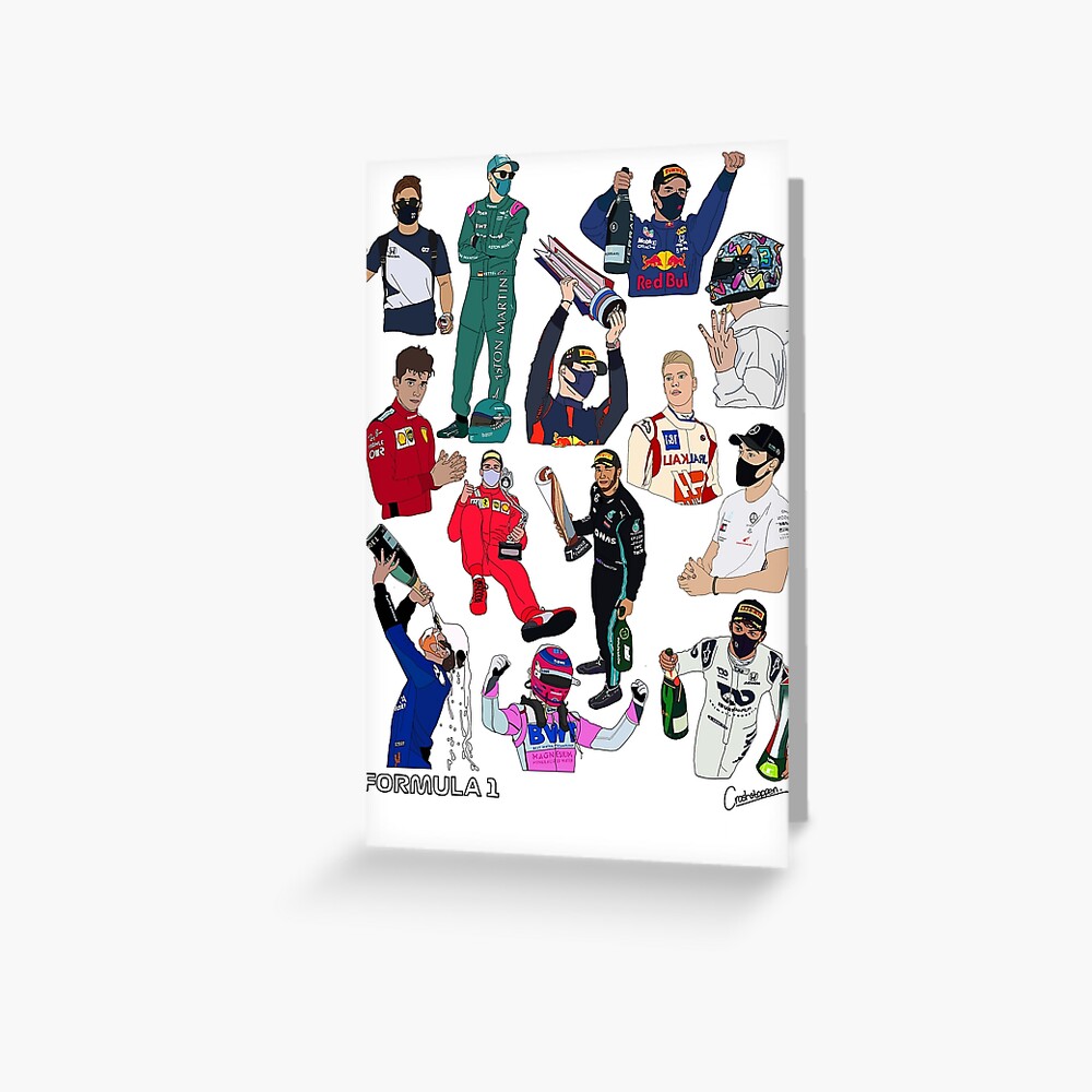 "F1 Driver Collective " Greeting Card for Sale by crashstappen | Redbubble