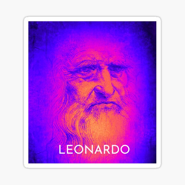 "Leonardo da Vinci" Sticker for Sale by Stratoguayota | Redbubble