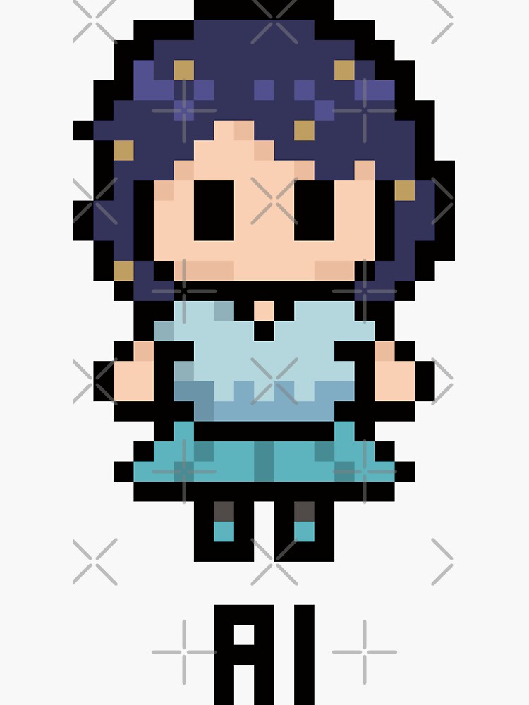 "Ai Mizuno Zombieland Saga Franchouchou Pixel Art" Sticker for Sale by ...