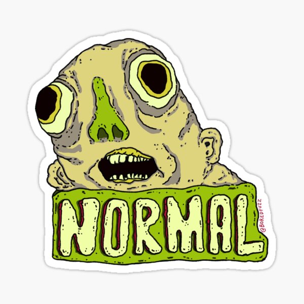 "Normal" Sticker by boredfuzz | Redbubble