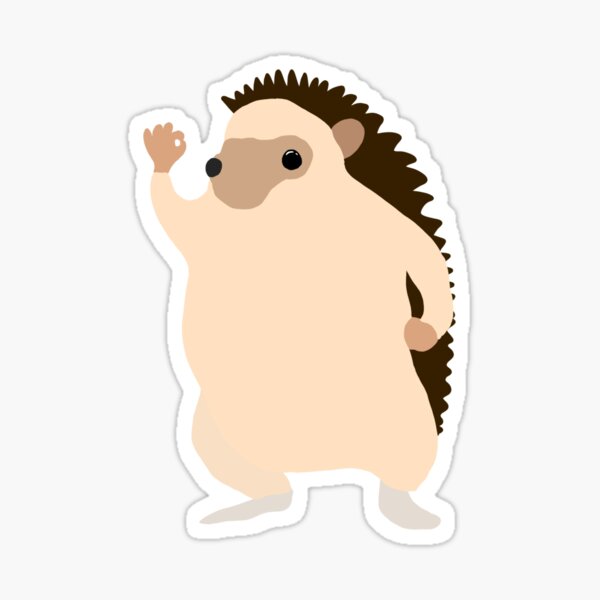 "Hedgehog Ok Hand" Sticker by GoodDocc | Redbubble