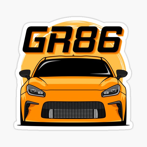 "Orange GR86" Sticker for Sale by goldentuners | Redbubble