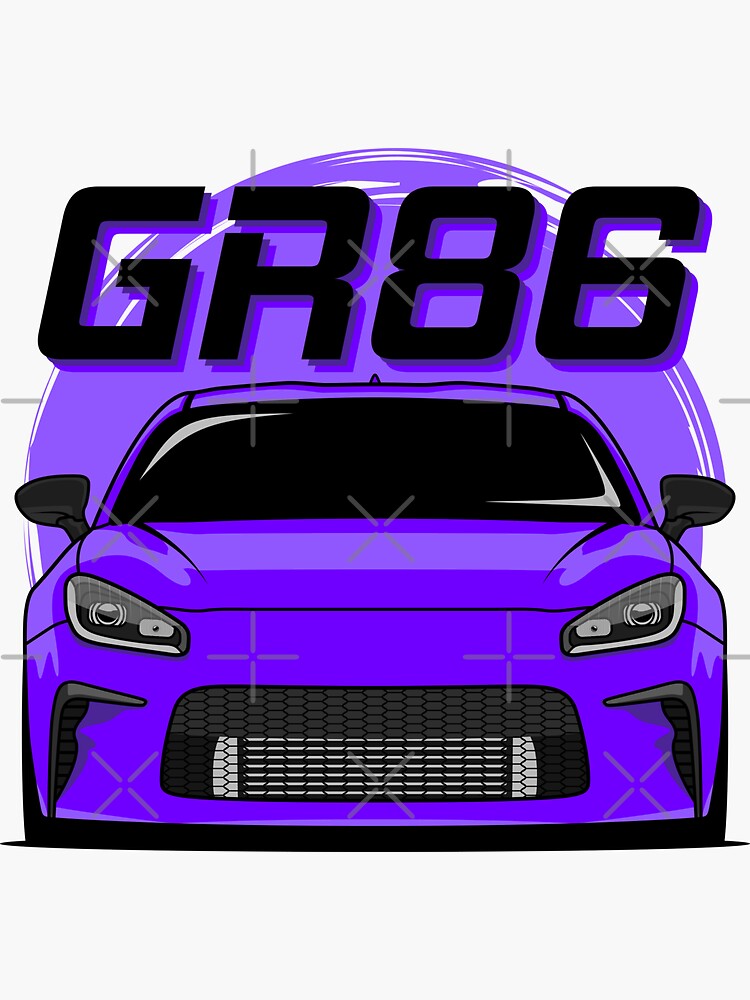 "Purple GR86" Sticker by goldentuners | Redbubble