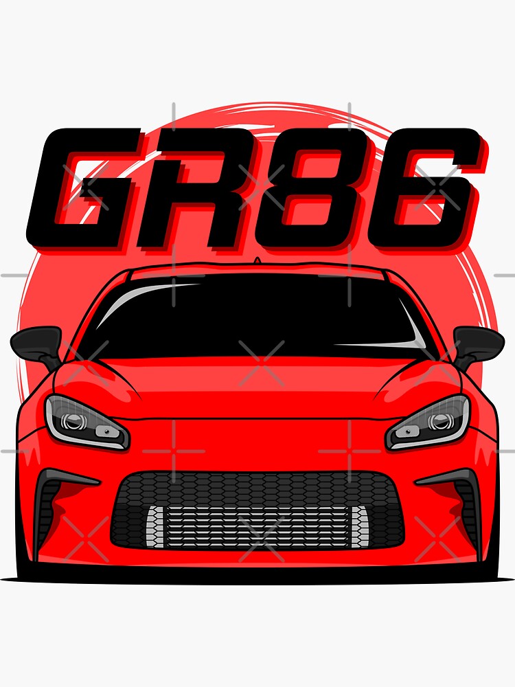 "Red GR86" Sticker for Sale by goldentuners | Redbubble