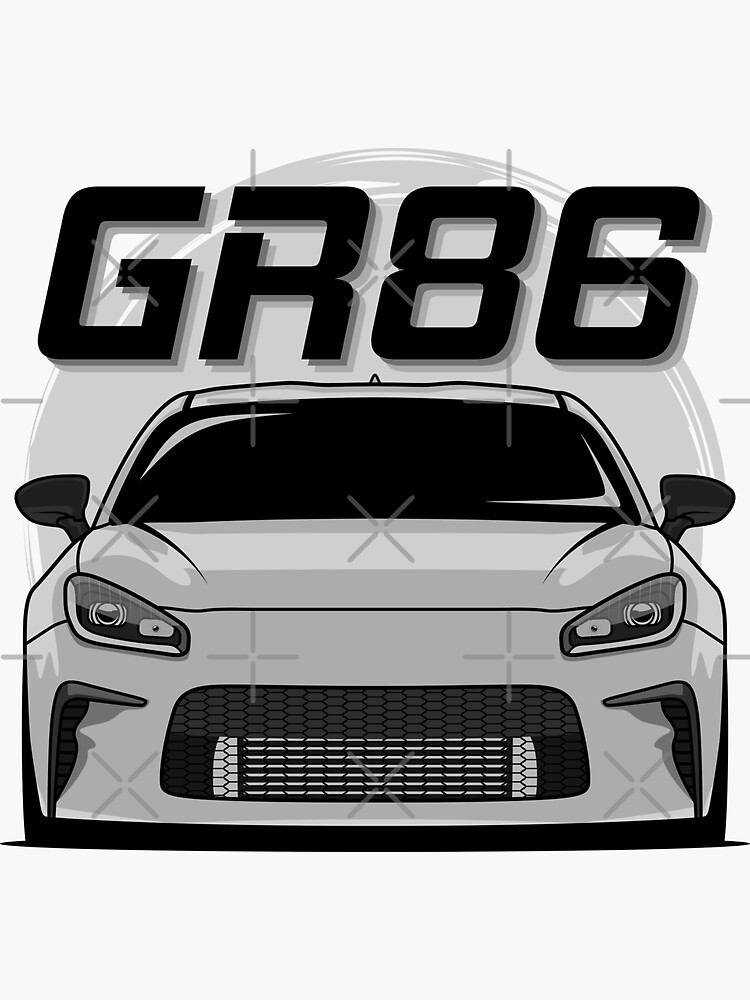 "Silver GR86" Sticker for Sale by goldentuners | Redbubble