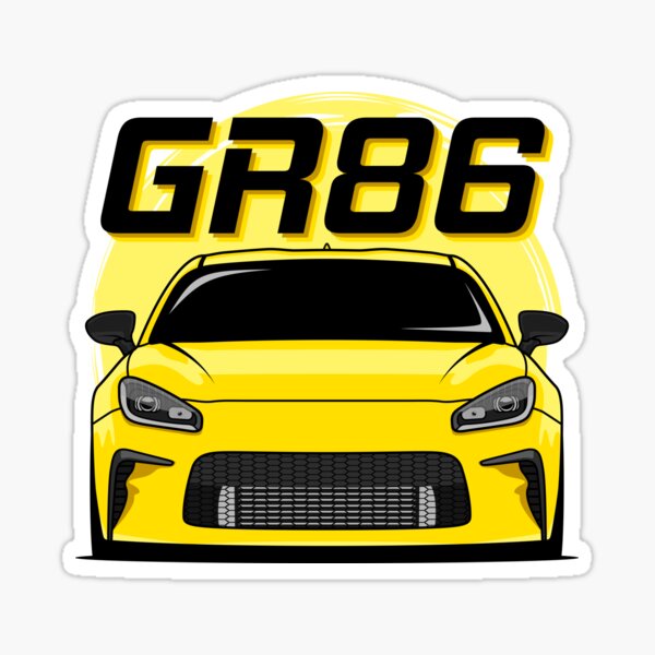 "Yellow GR86" Sticker for Sale by goldentuners | Redbubble