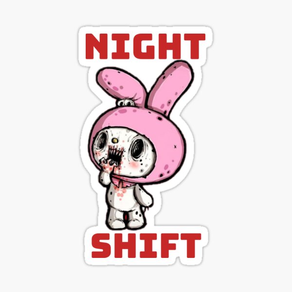 "Team night shift " Sticker for Sale by vaish689 | Redbubble