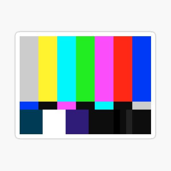 "TV No Signal Colors Graphic " Sticker for Sale by MrMica | Redbubble