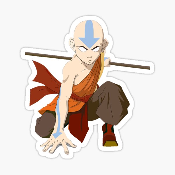 "Avatar Aang" Sticker for Sale by VukomanoV | Redbubble