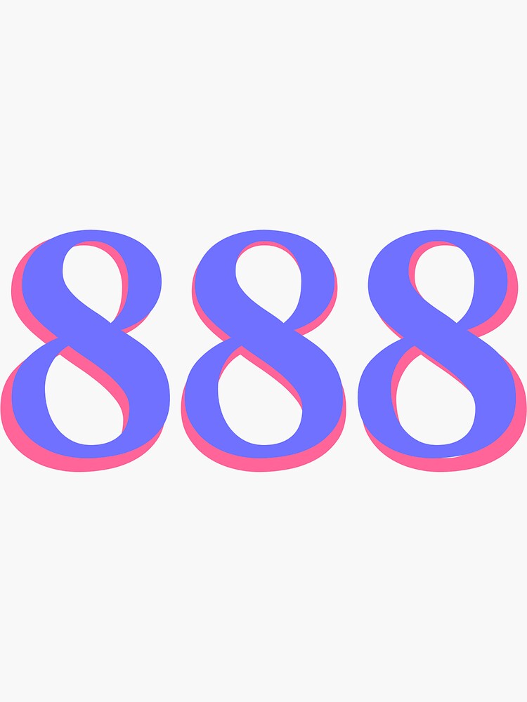 "angel number 888" Sticker for Sale by claudiaizabella | Redbubble