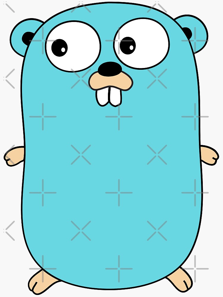 Pegatina «Lenguaje de programación Golang Go Mascot» de MrMica | Redbubble