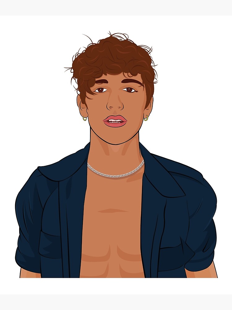 Lienzo «Retrato de vector de dibujos animados de Vinnie hacker» de ...