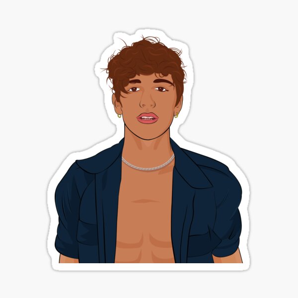 Pegatina «Retrato de vector de dibujos animados de Vinnie hacker» de ...