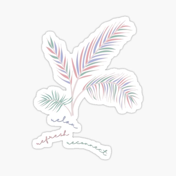 "relax.refresh.reconnect | Tropical | Pink Aesthetic | Palm Leaves ...
