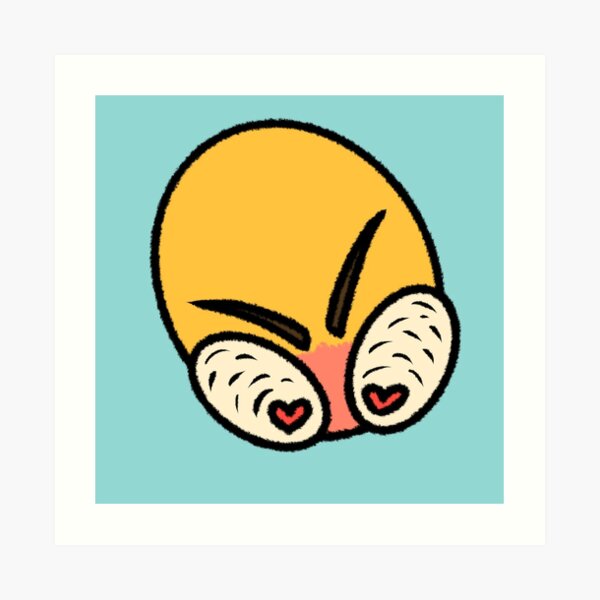 "Angry love heart eyes cursed emoji" Art Print for Sale by Shred-Lettuce | Redbubble