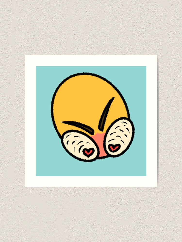 "Angry love heart eyes cursed emoji" Art Print for Sale by Shred-Lettuce | Redbubble