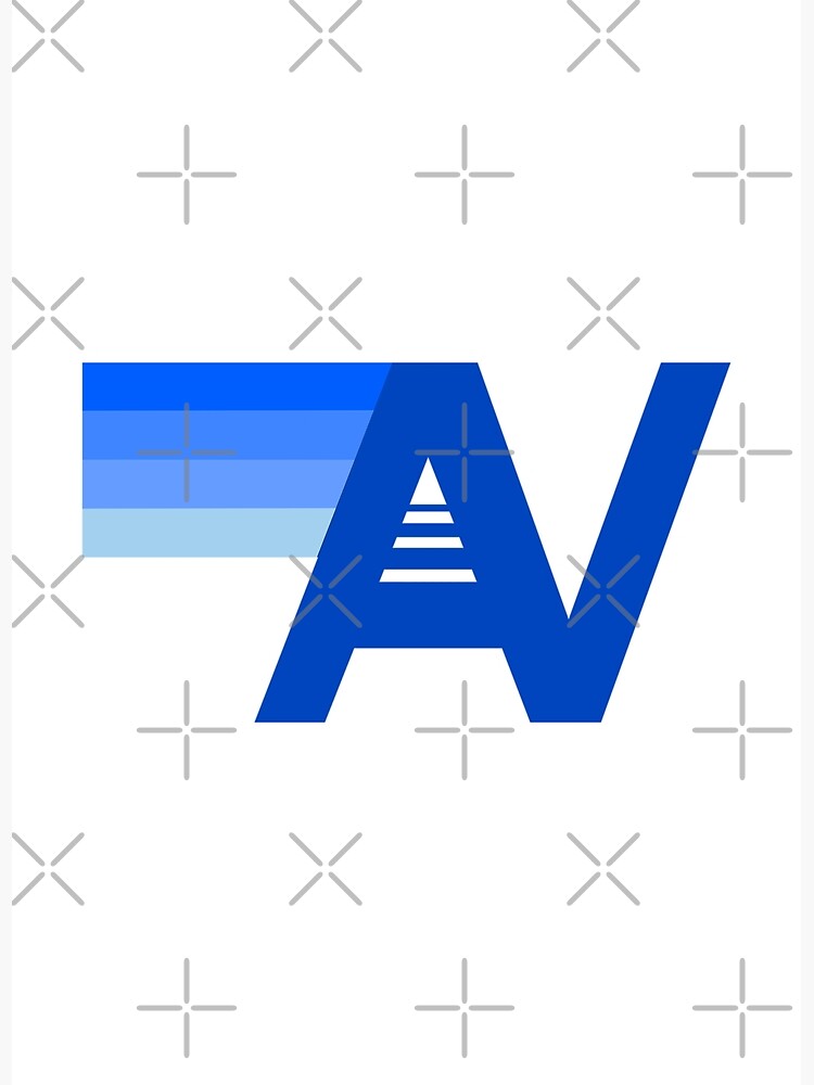 "blue AV" Poster for Sale by lizziesumner | Redbubble