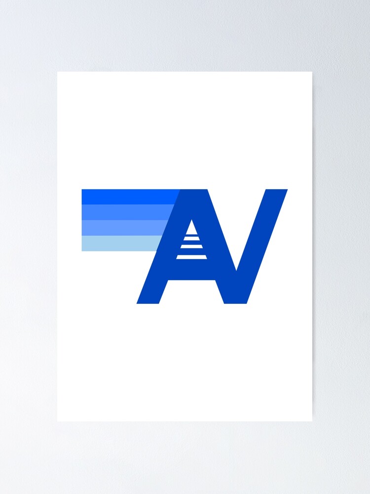 "blue AV" Poster for Sale by lizziesumner | Redbubble