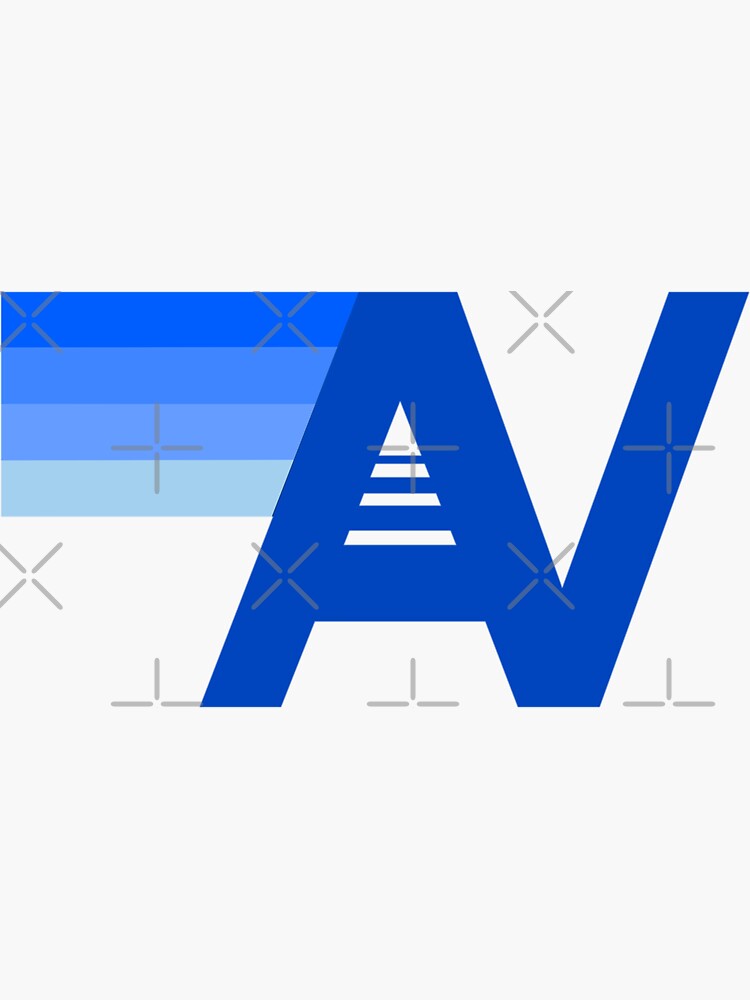 "blue AV" Sticker for Sale by lizziesumner | Redbubble