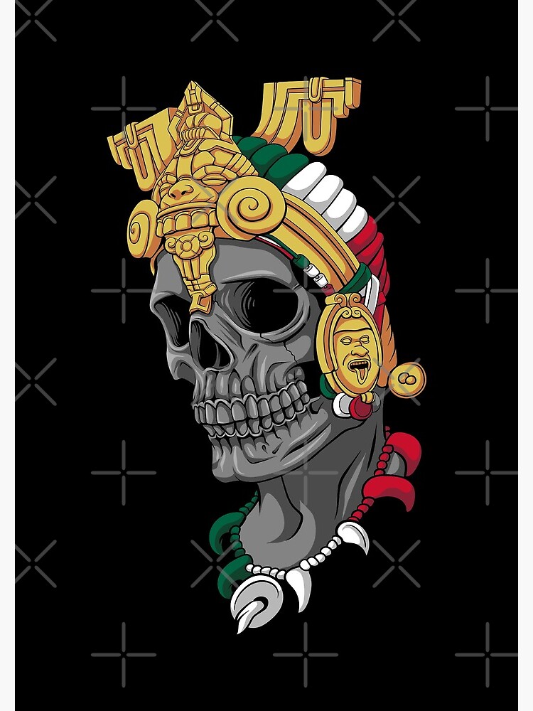 Cuaderno de espiral «Calavera Azteca - Símbolo Mexicano - Hecho En ...