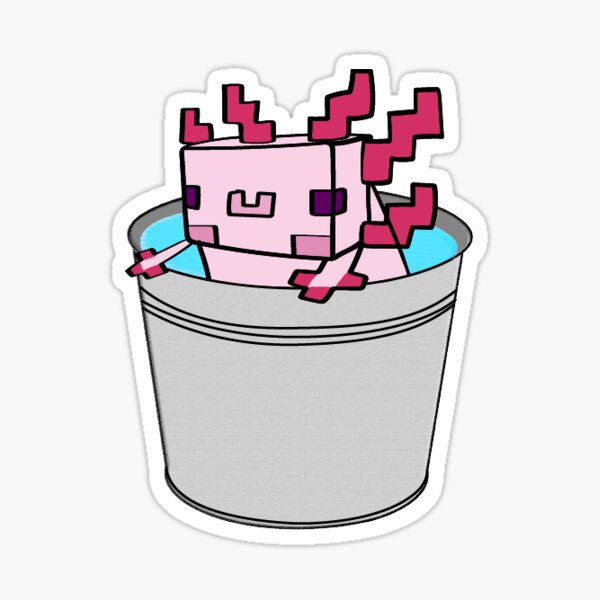 "minecraft axolotl" Sticker by hkalas | Redbubble