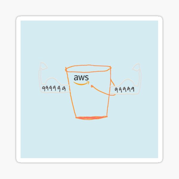  AWS S3 11 9s Durability Blue Regular Sticker For Sale By Rominap22