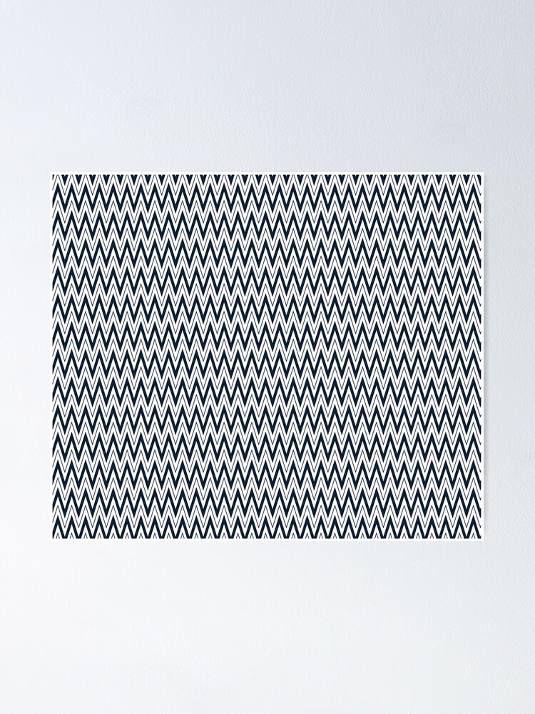 "Navy Medium Chevron" Poster for Sale by Lublini | Redbubble