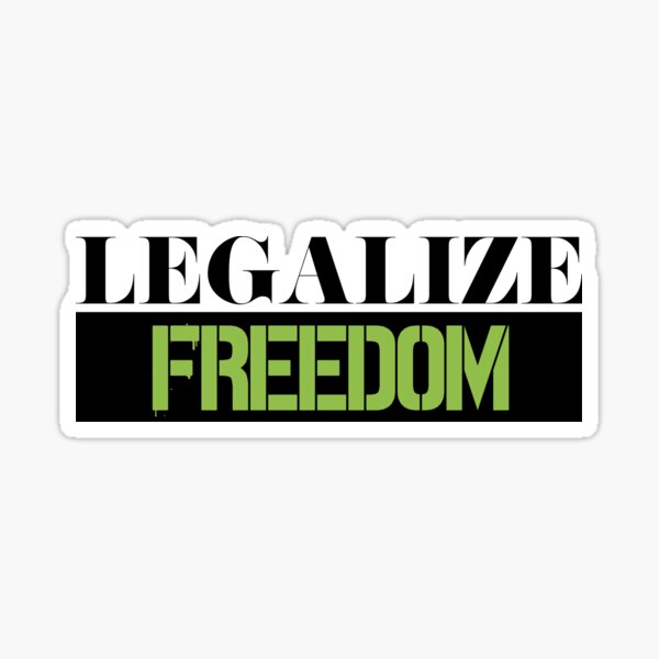 "Legalize Freedom Civil Rights Protest" Sticker by Sago-Design | Redbubble