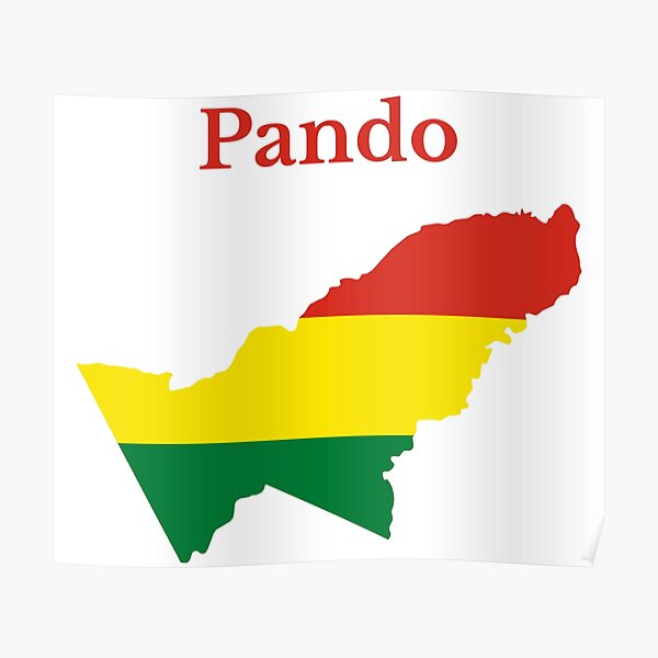 "Pando Department Map Design, Bolivia" Poster for Sale by marosharaf ...