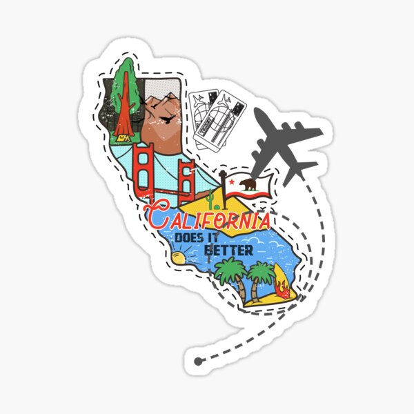 "California Map Vintage 2021" Sticker for Sale by PRINTER-S | Redbubble