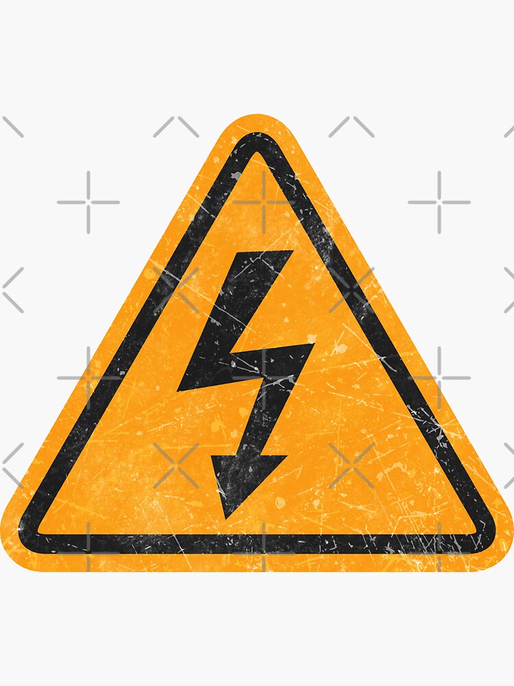 "Electric Danger Power Sign Electrician" Sticker for Sale by quark ...