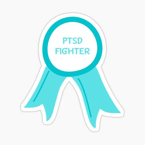 "PTSD Fighter Badge" Sticker by roushdeism | Redbubble