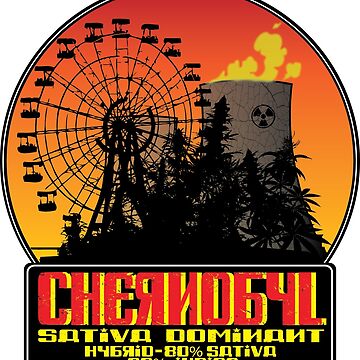 "Chernobyl Cannabis Strain Art" Sticker for Sale by kushcoast | Redbubble