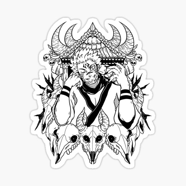 "Sukuna Domain Expansion" Sticker for Sale by KowaiiArts | Redbubble