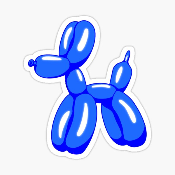 "Dark Blue / Indigo Balloon Animal Dog" Sticker for Sale by ...