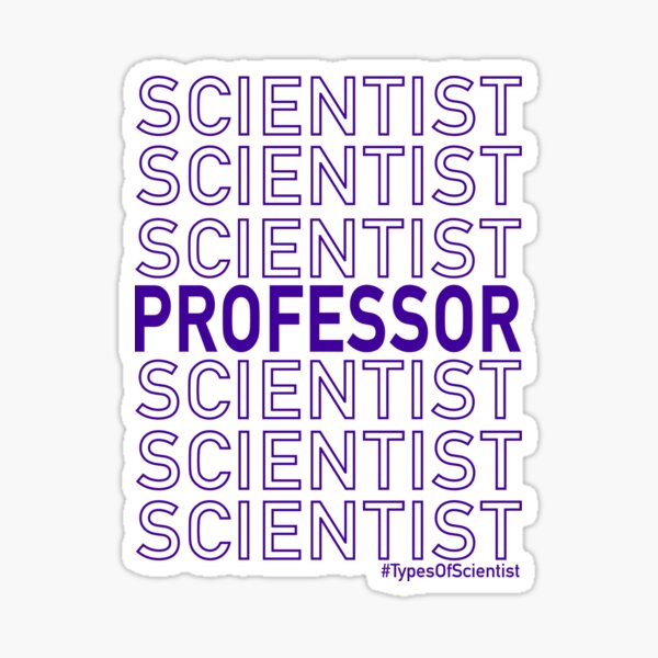 "Science Professor" Sticker for Sale by semarhy | Redbubble