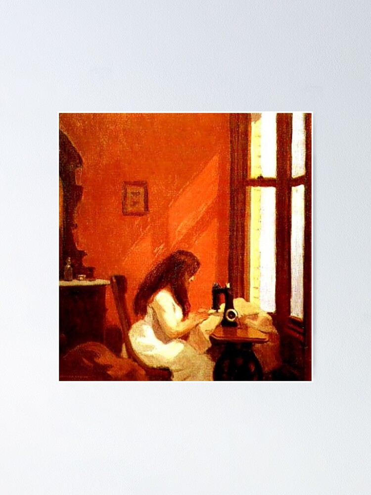 "Edward Hopper - Girl at Sewing Machine" Poster for Sale by ...