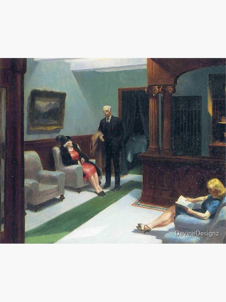 Poster « Edward Hopper - Hall de l'hôtel », par DevineDesignz | Redbubble