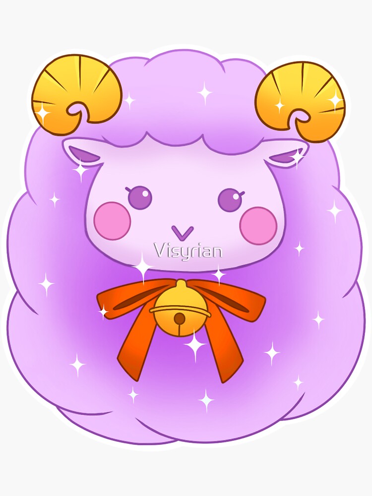 "Obey Me! MC Sheep with Orange Ribbon" Sticker for Sale by Visyrian ...